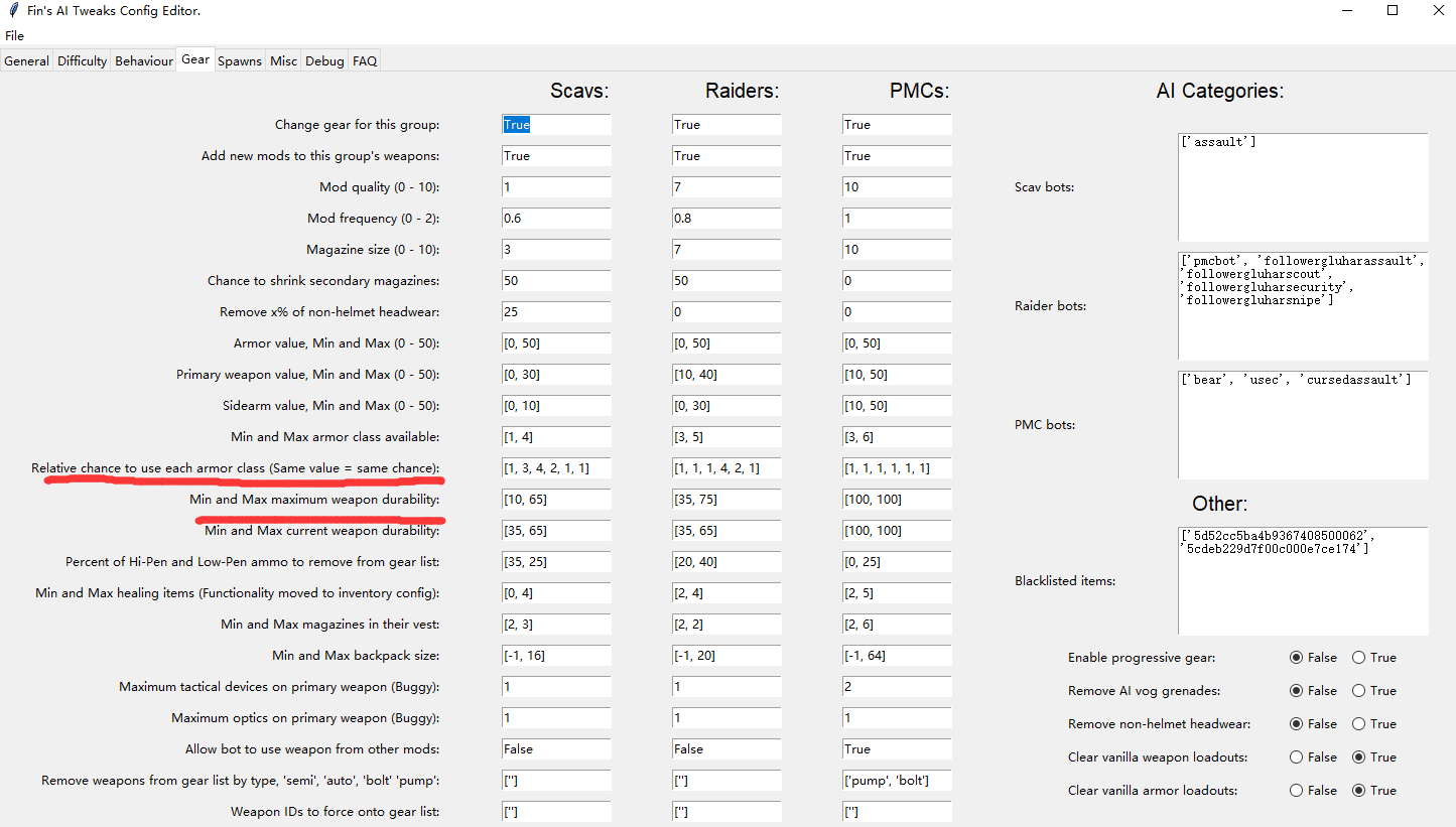 求教bot装备（护甲和子弹）权重修改教程-ODDBA社区