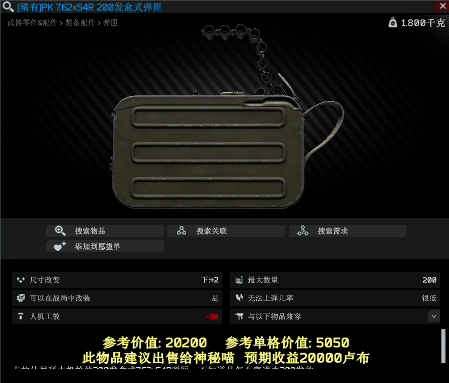 基于三兄贵的pkp低后座版，附带1000发弹夹和曳光7n37-ODDBA社区